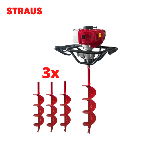 STRAUS ბენზო მიწის ბურღი 52CC + 3ც ბურღის პირი - Goodmart.ge ონლაინ მაღაზია